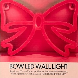 Room 2 Room | Wall Decor | Bow Led Wall Light Bow Decor Shaped Neon ...